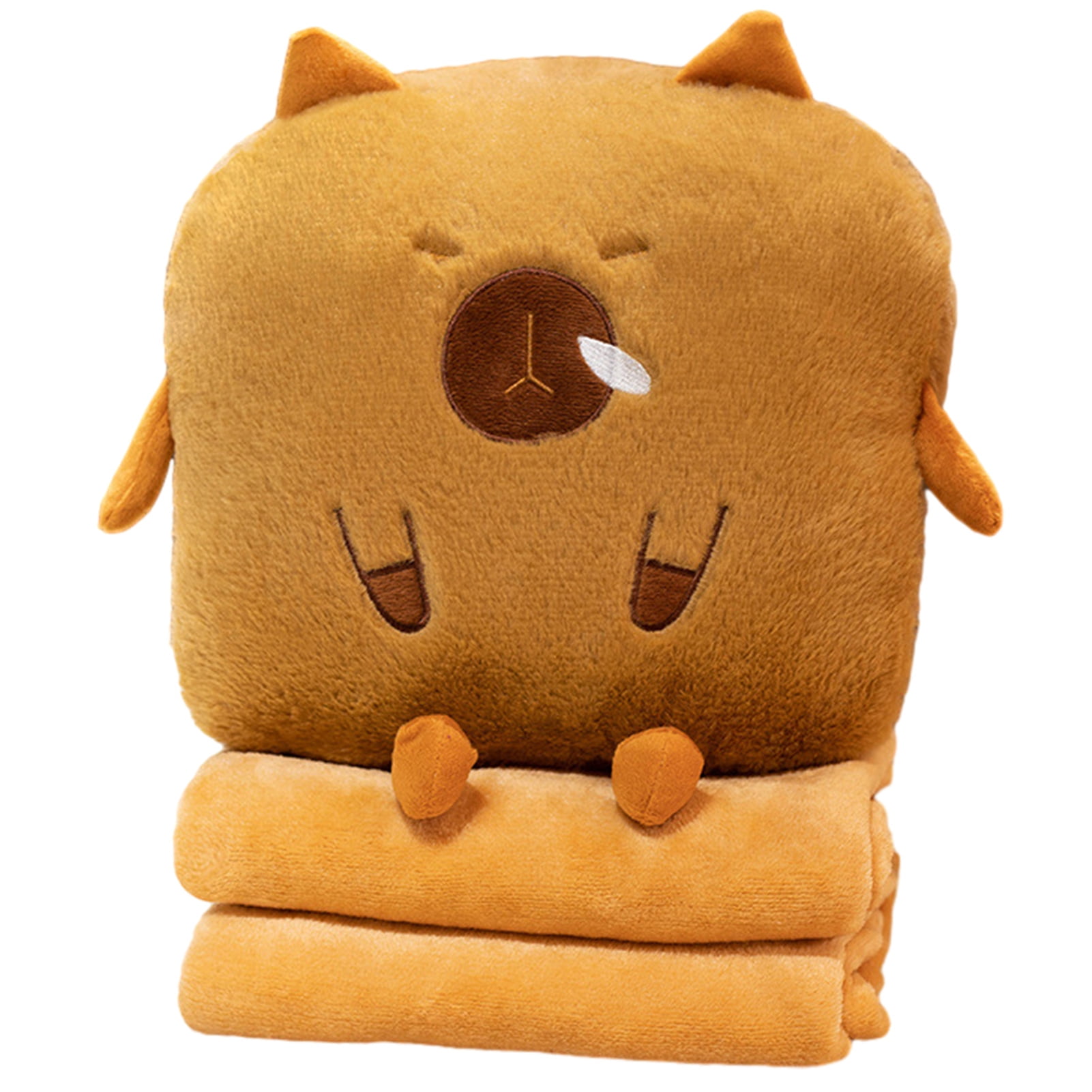liilaimic Capybara Plush Pillow,Capybara Shape with Blanket Cartoon ...