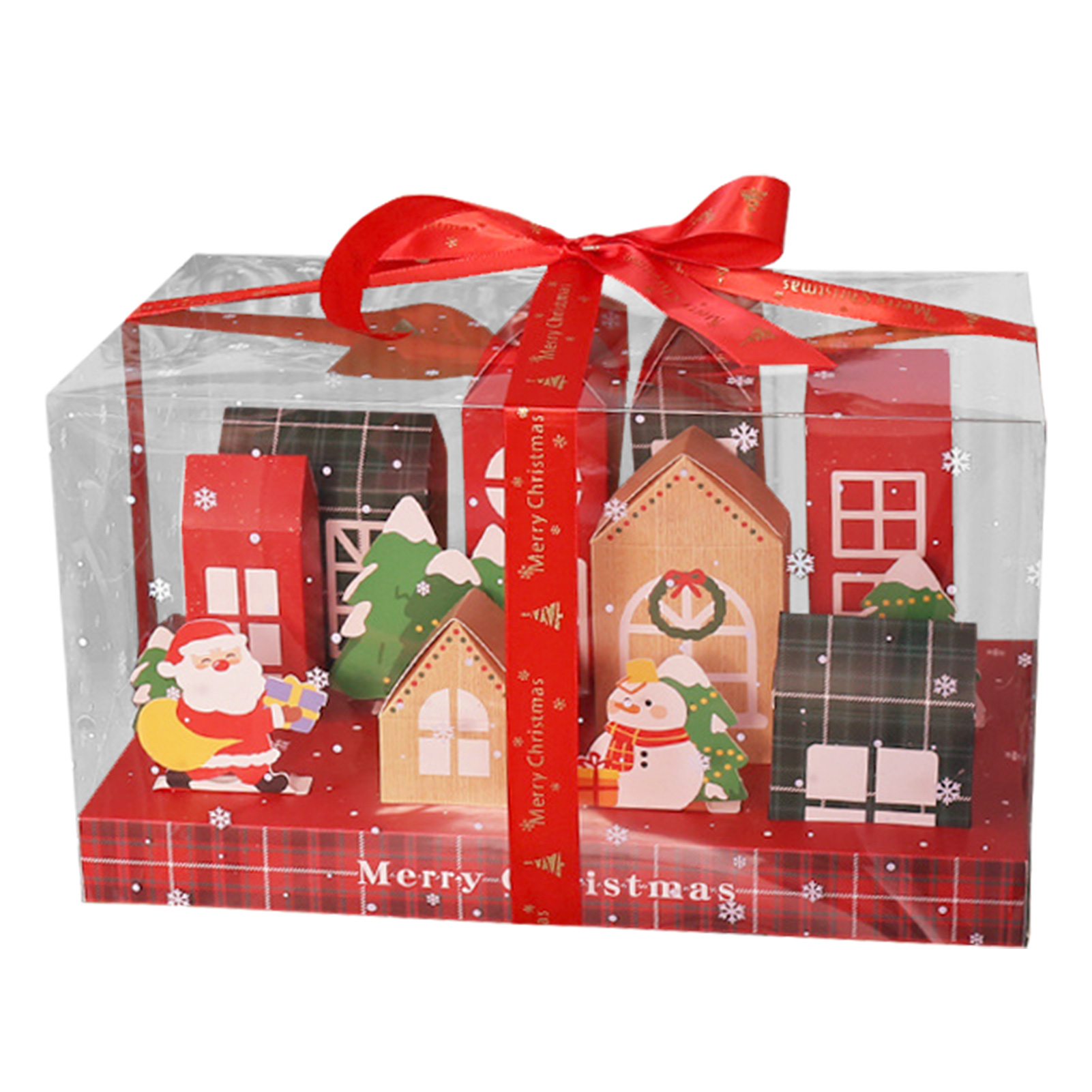 liilaimic Christmas Packaging Box,Transparent Lighted Box Wrap ...