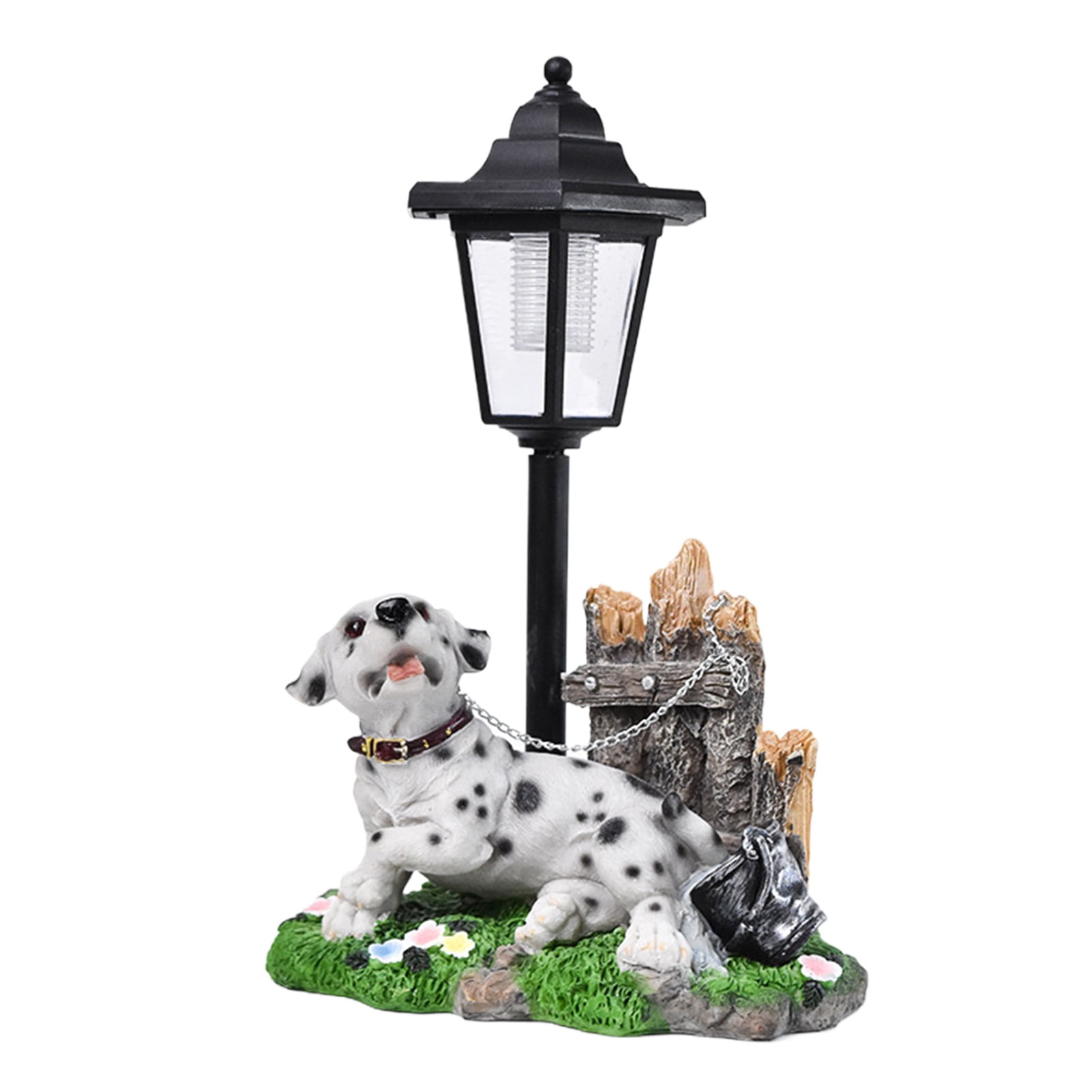 liilaimic Dog Statue with Solar Light,Garden Decor with Solar Lantern ...