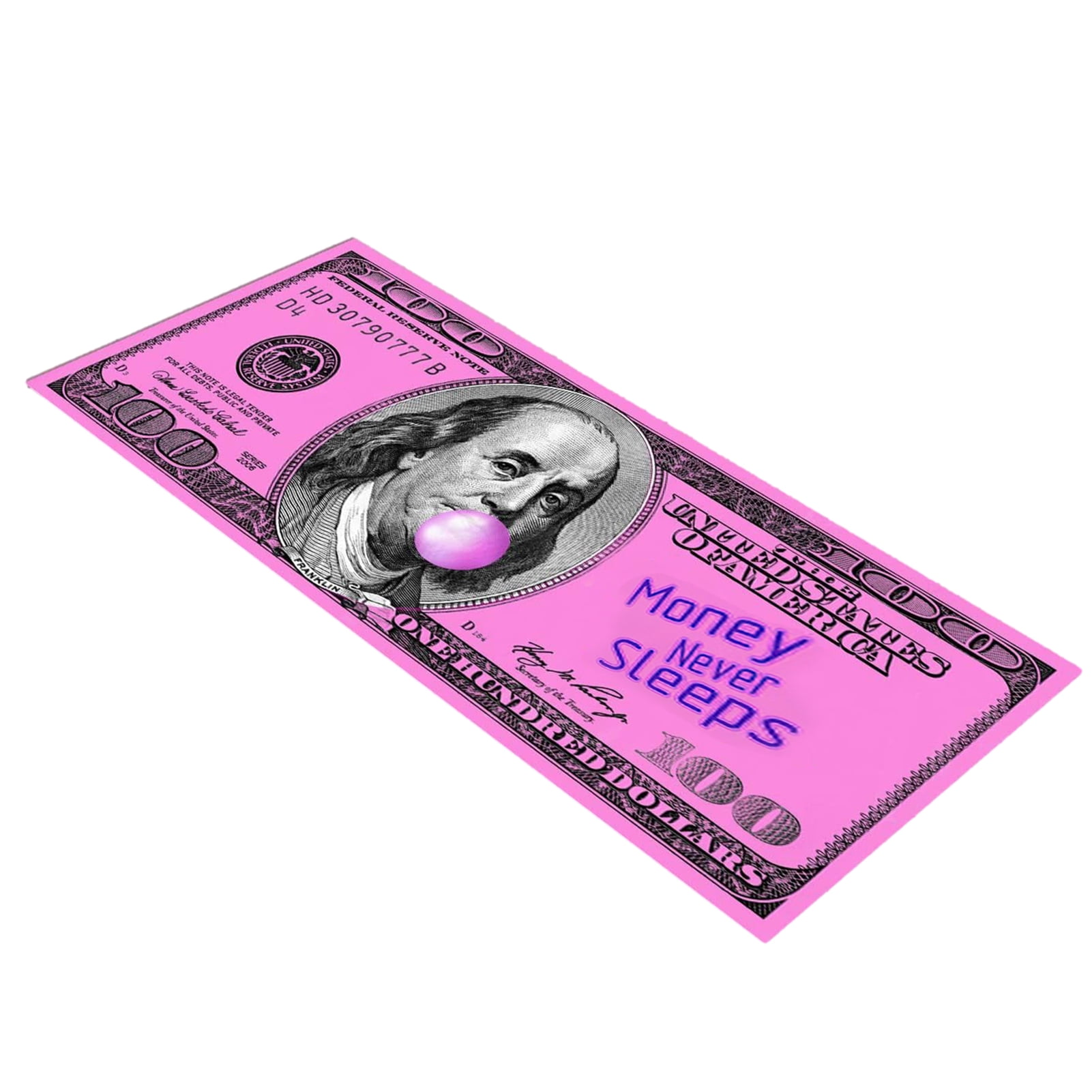 liilaimic Dollar Bath Mat, Non-Slip Floor Mat, Pink Money Rug, Floor ...