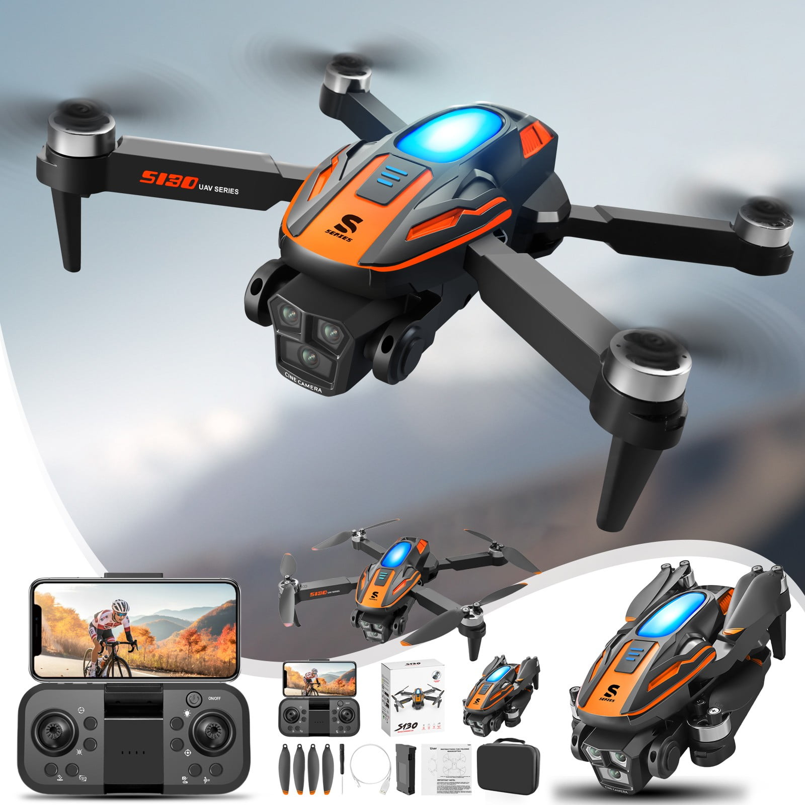 limited time Deal Drone with Camera 1080P HD FPV Foldable Drone for ...