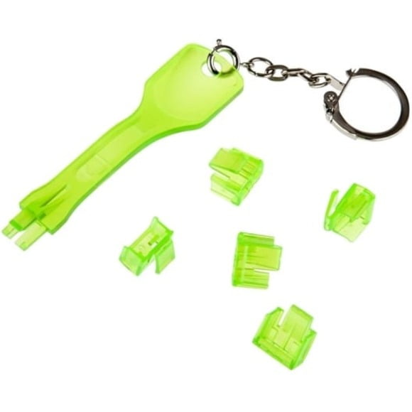 LINDY 10 x RJ-45 Port Blockers with Key, Green - Walmart.com