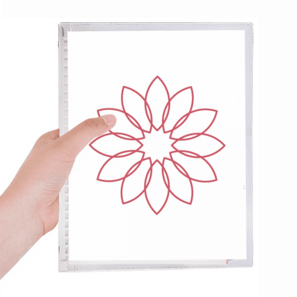 line lotus flower flower notebook loose diary refillable journal ...