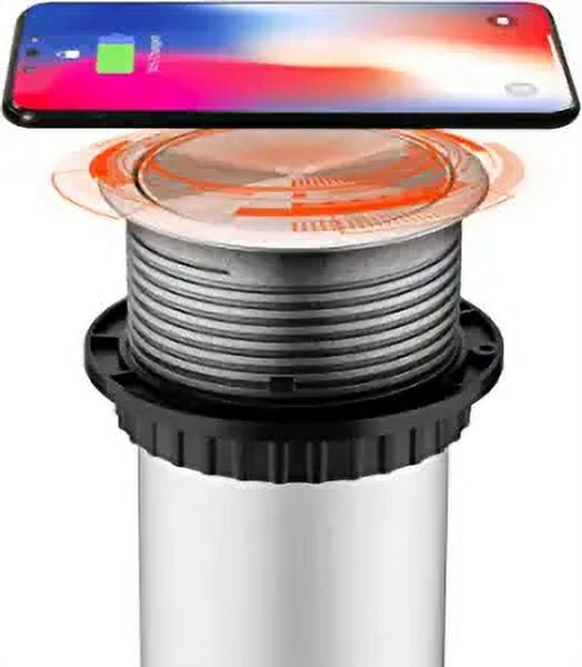 Link2Home Automatic Pop up Outlet with 10W Induction Wireless Charger ...
