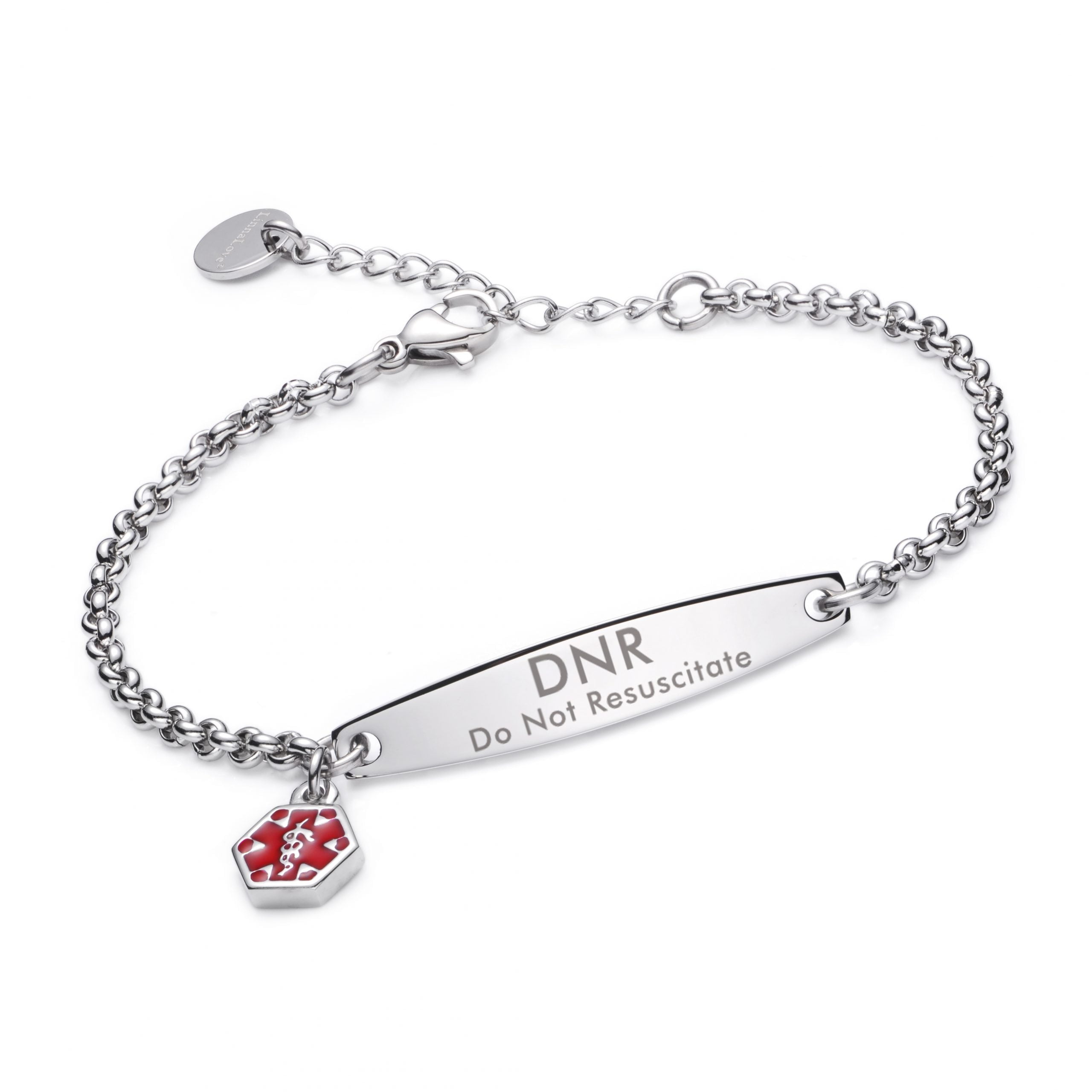 linnalove Stainless Steel DNR Medical Alert Bracelet for Women ...
