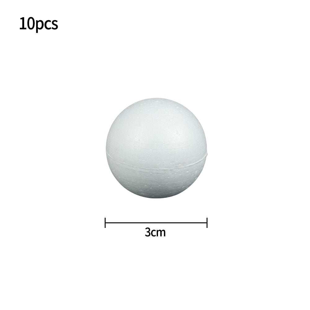 linyes 10 Pack White Foam Balls Round Polystyrene Craft Foam Balls for ...