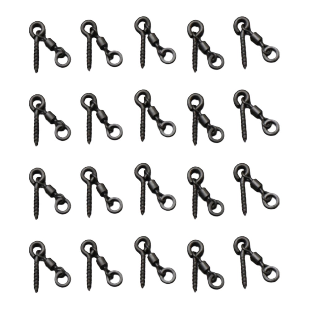 linyes 20pcs Carp Fishing Screws with D-Rig Swivel Ring for Piercing ...