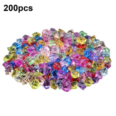 CHENGSI 200 PCS Acrylic Fushsia Crushed Ice Rock Crystals Treasure Gem ...