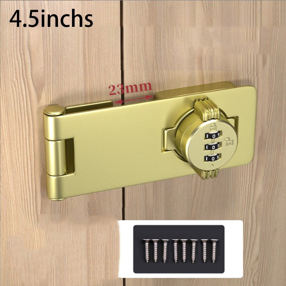 linyes Cabinet door 3 digit combination lock turn knob hasp lock with ...