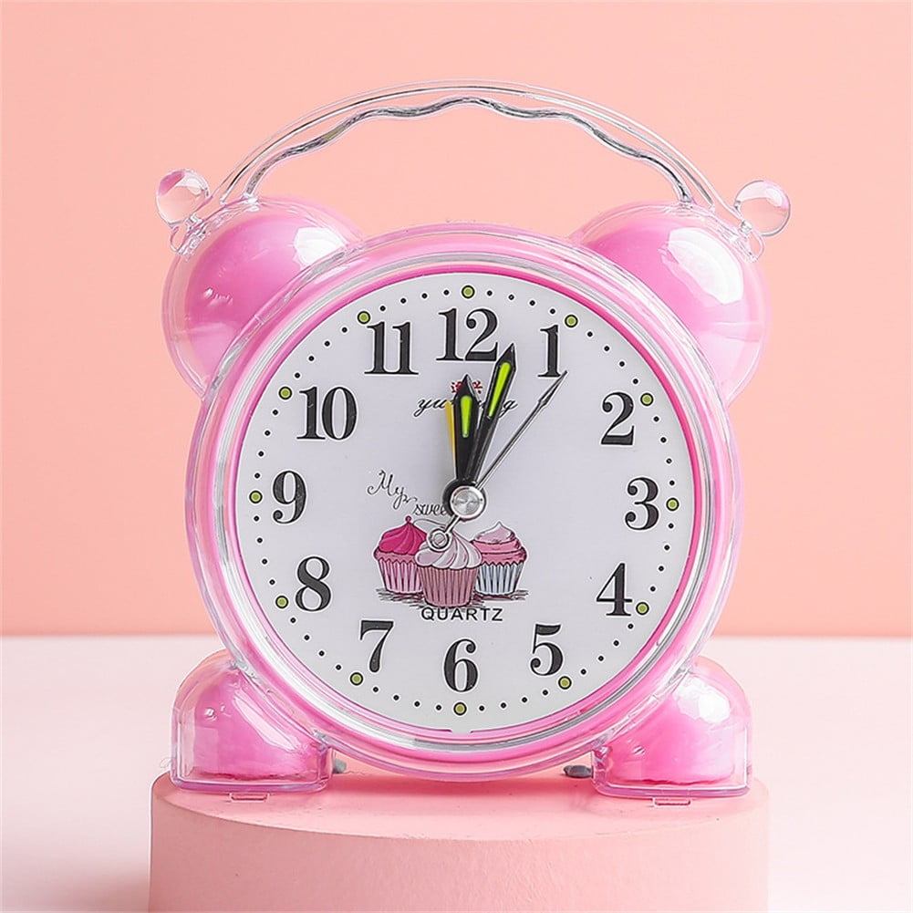 linyes Cute Alarm Clock 11.6x10.2cm Bedside Desk Convenient For Bedroom ...