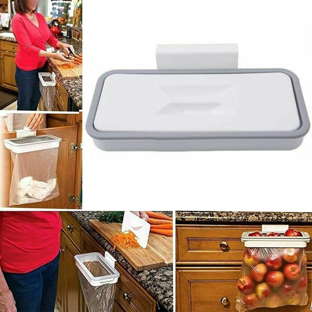 linyes Hanging Trash Can Garbage Bag Holder Kitchen Bathroom Rubbish ...