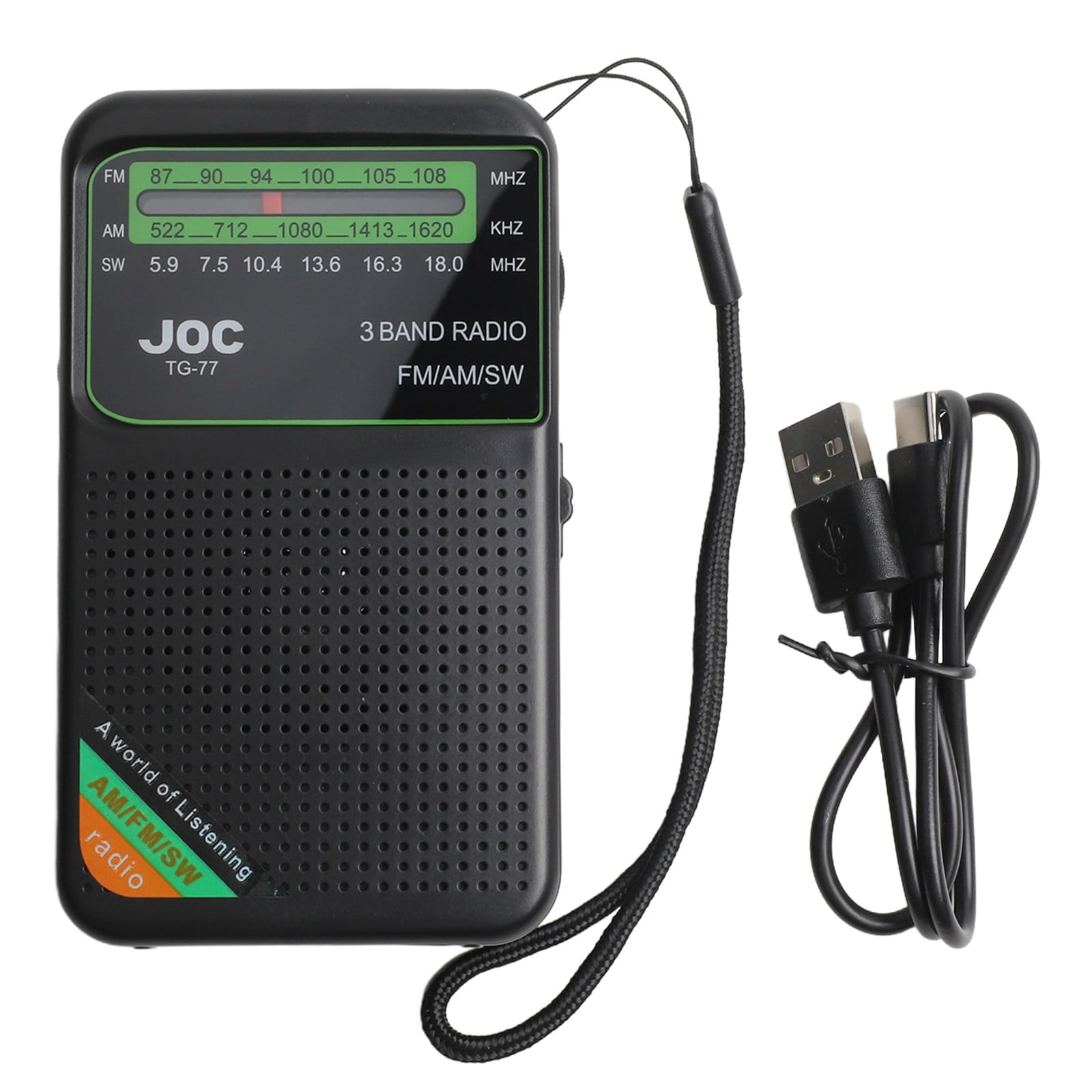 linyes Small Portable Radio with Rechargeable Battery for Convenient ...