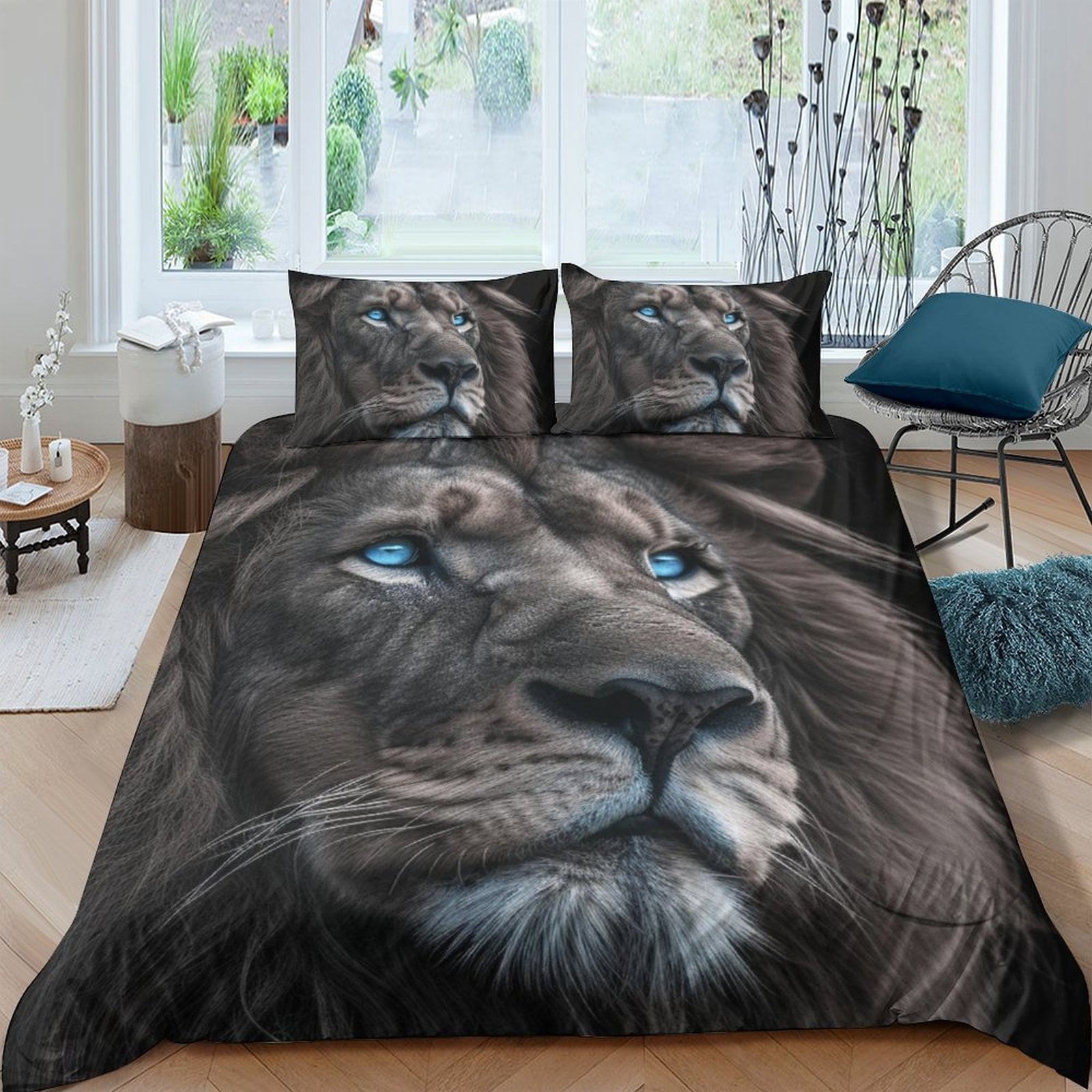 lion Bedding Set 3D Printed Comforter Covers Quilt Cover Duvet Cover ...