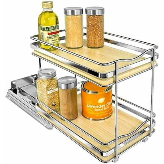 ® Élite™ Pull Out Spice Rack Organizer for Inside Kitchen Cabinets - 6 ...