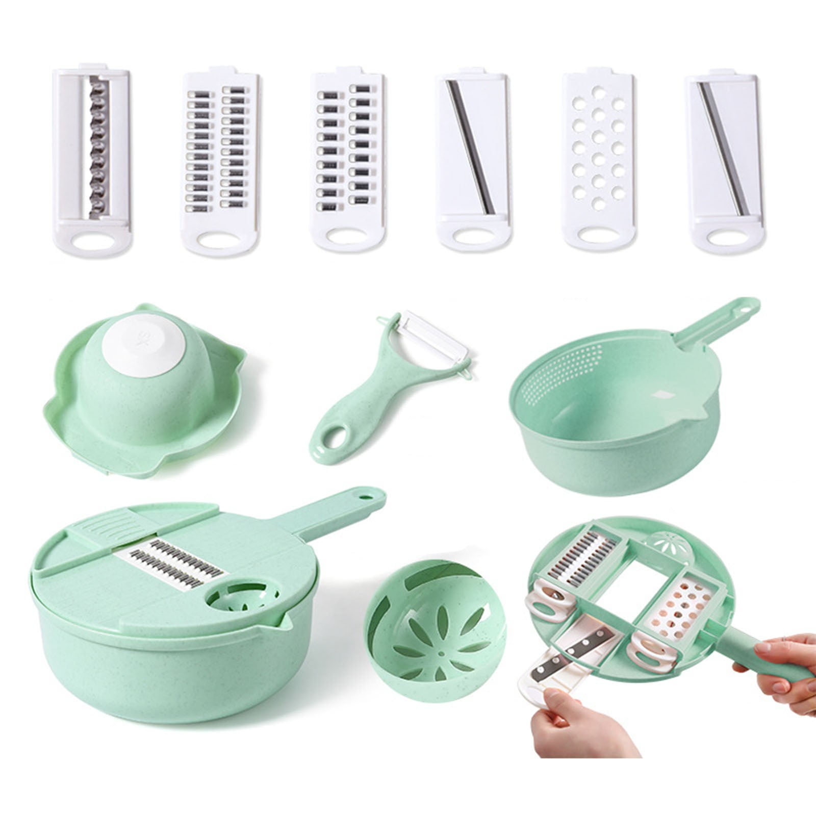 little home 12 In 1 Multi-Function Food Chopper Vegetable Grater Cutter ...