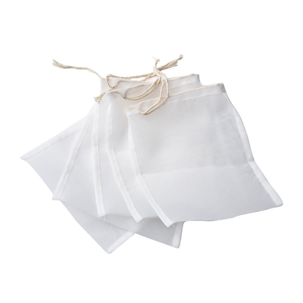 little home 5x 100/160/200 Nylon Straining Bag 15x20cm Fine Mesh ...