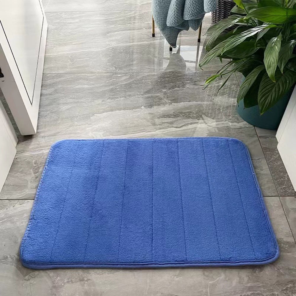 little home Fast Water Absorption Bathroom Absorbent Gray Shower Rug ...