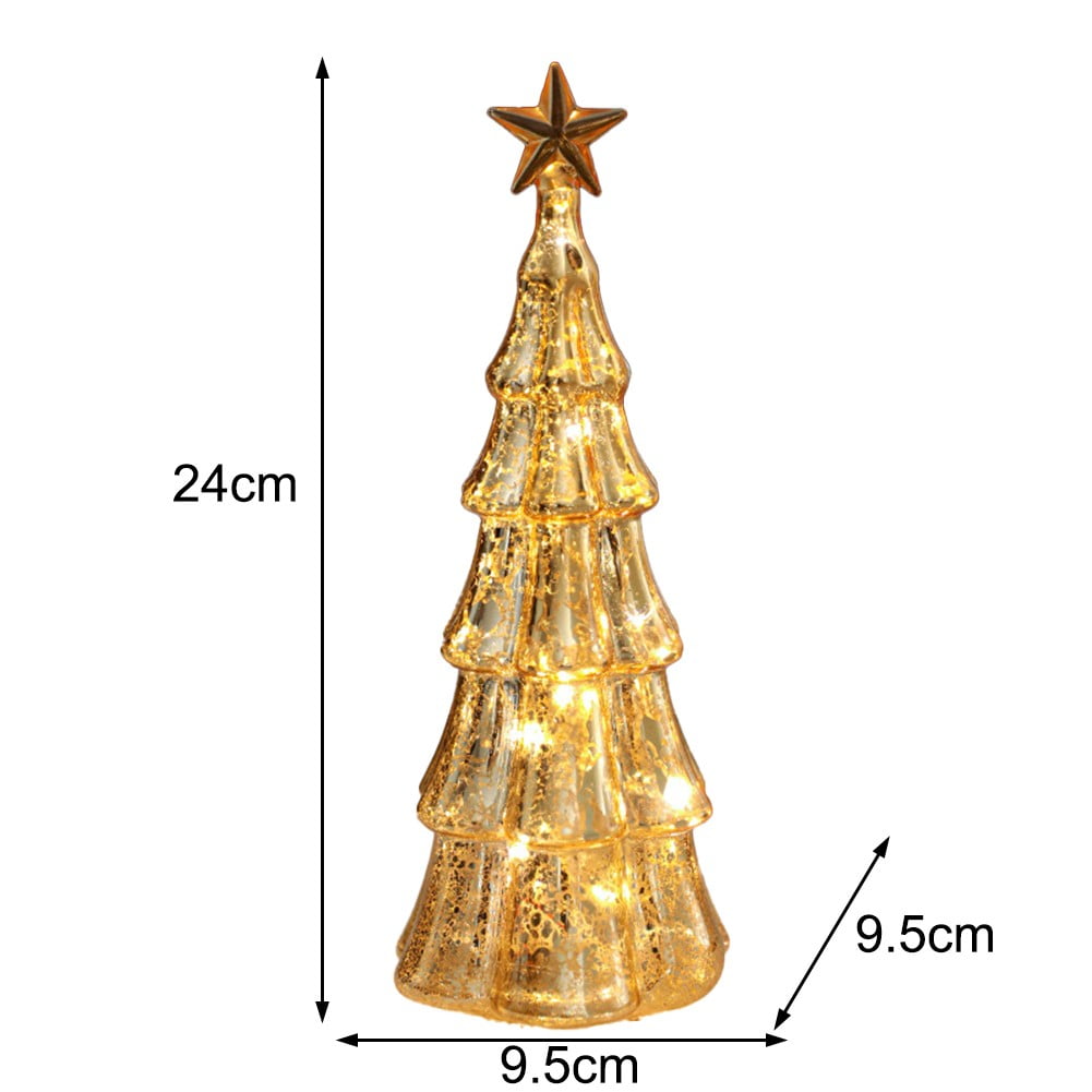 little home Glass Christmas Tree Tabletop Decor Decoration for Any Room ...