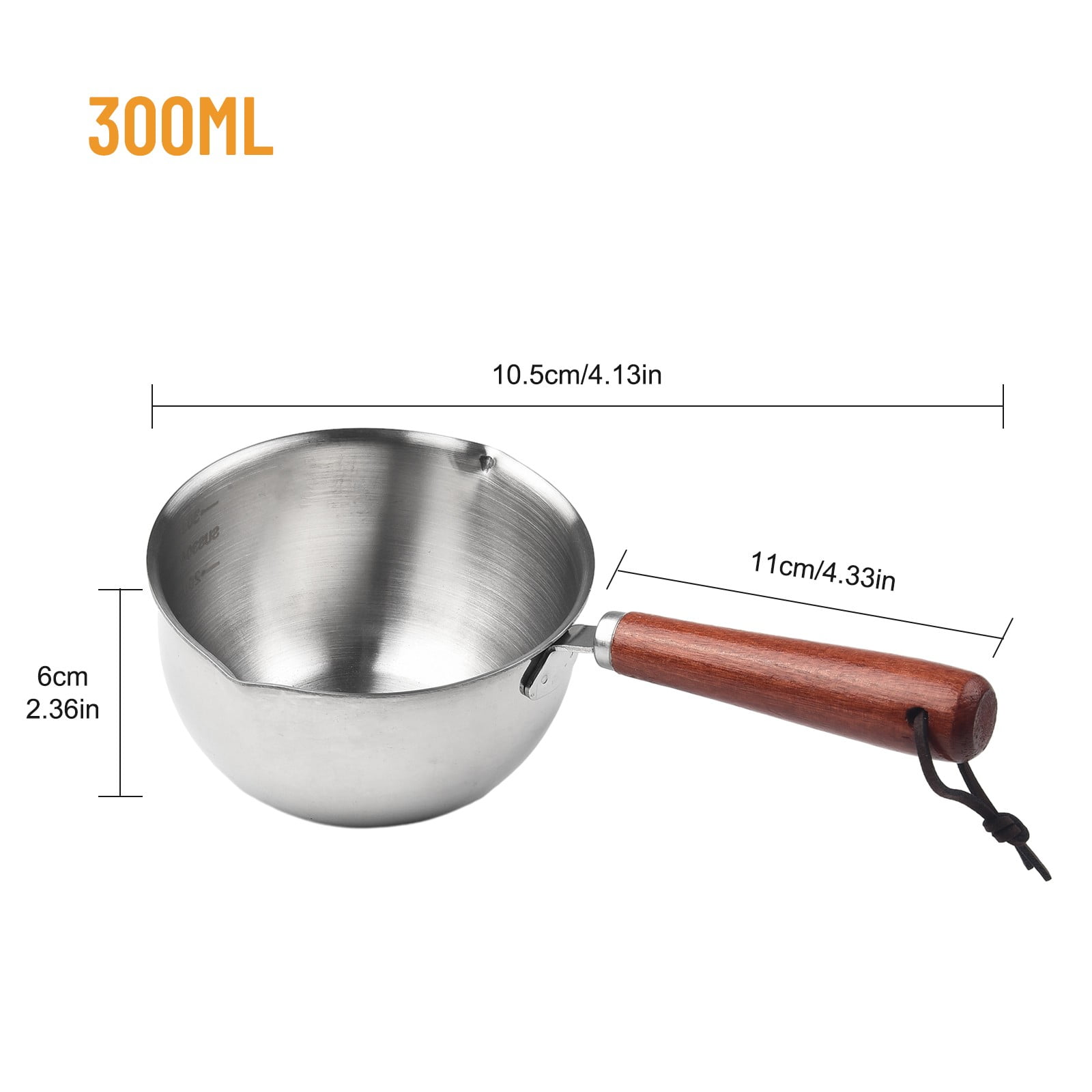 little home Hot Oil Pot 304 Stainless Steel Milk Pot Mini Sauce Pan ...