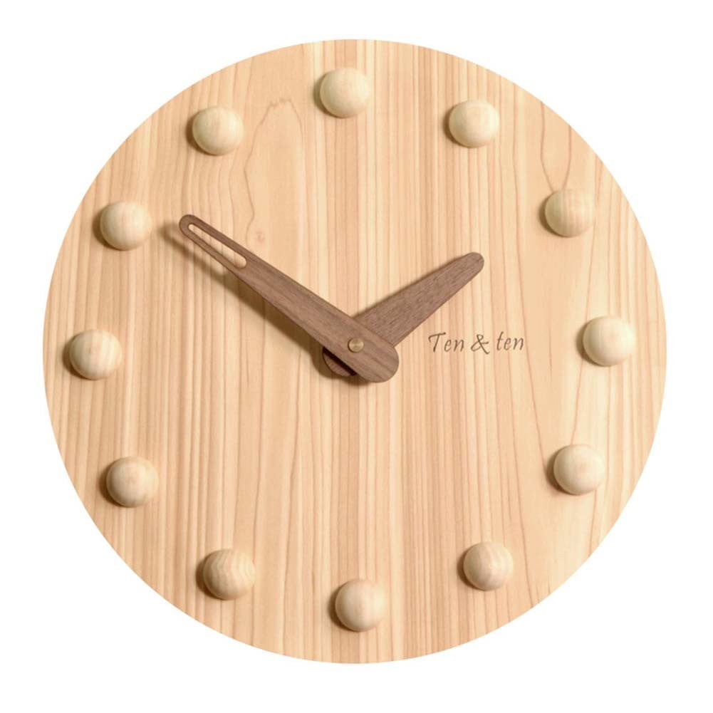 little home Modern wooden wall clock for home living room quartz ...
