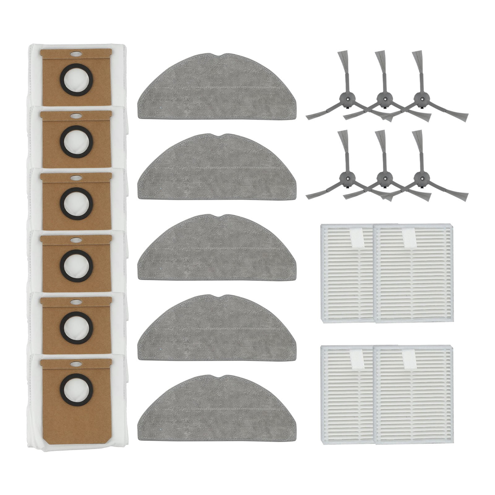 little home Side Brush Filter Mop Pad Dust Bag Kit for Conga 7490 Home for X-Treme for Genesis ...
