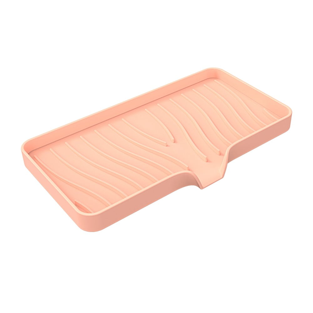 little home Silicone Drain Pad Drying Mat Soap Box with Drain Lip For ...