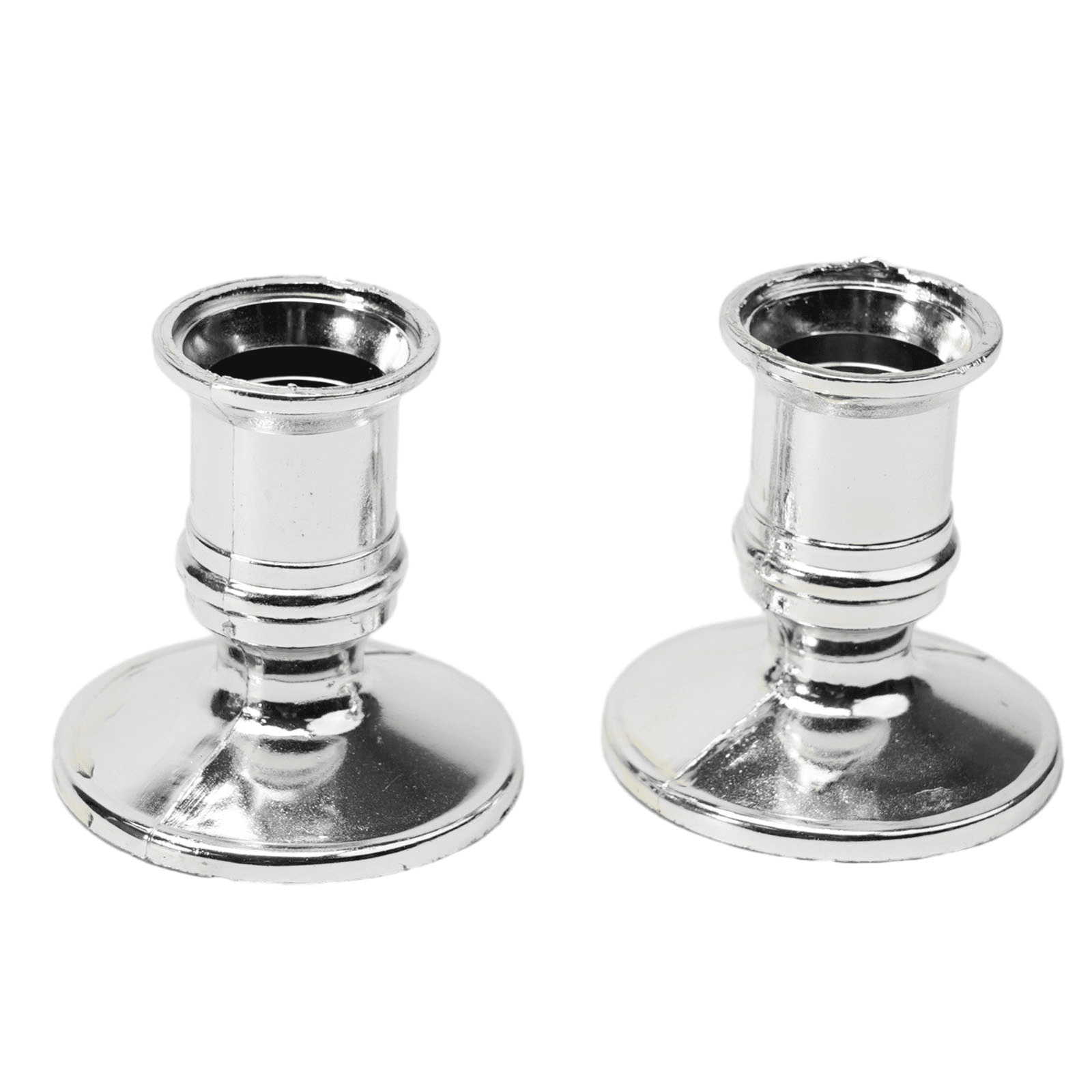 little home Silver Candlestick Candle Holders - Decorative Candle ...