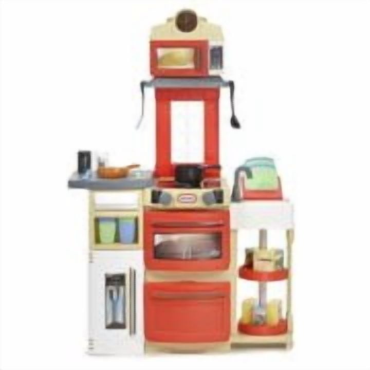 little tikes cook 'n store kitchen playset - red - Walmart.com