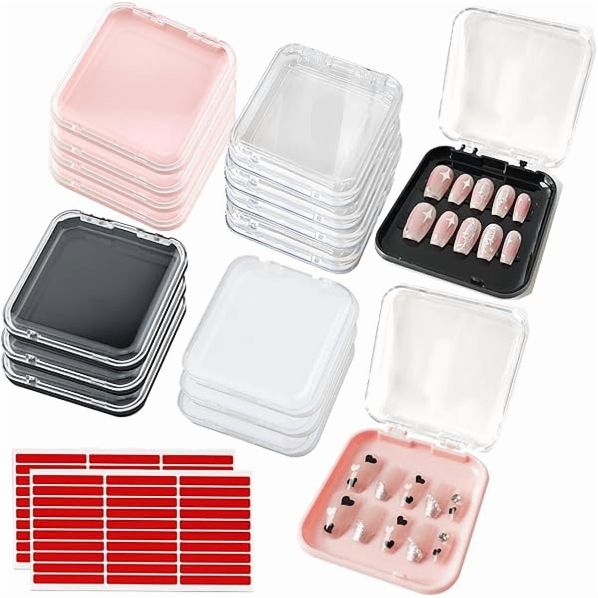 liuliuliu 14 Pcs Press On Nail Packaging Box Press Nail Storage Box for ...