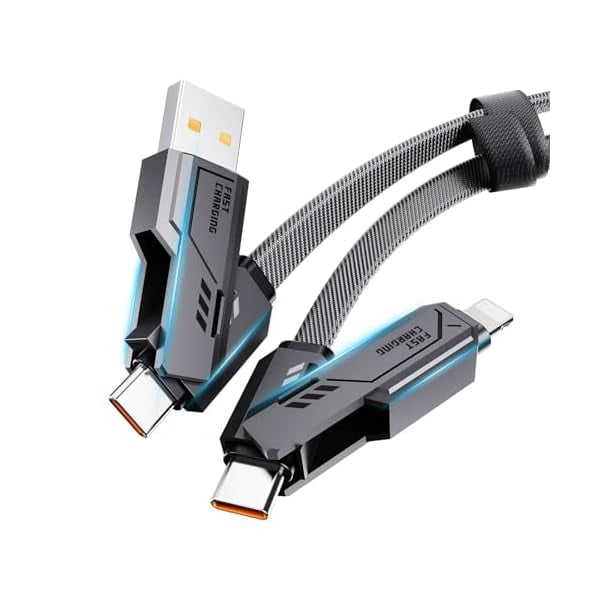 liuliuliu 4-in-1 60W 3FT Fast Charging USB C Cable Lightning Cable for ...