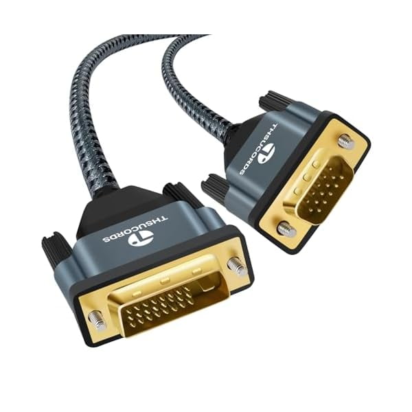 liuliuliu DVI to VGA Cable 3.3FT, Uni-Directional DVI-D to VGA Adapter ...