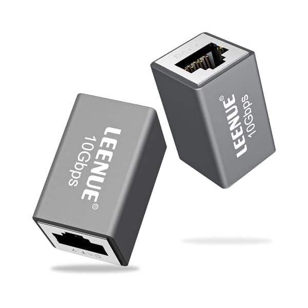 liuliuliu Ethernet Coupler Female to Female, Gold-pated RJ45 Coupler ...