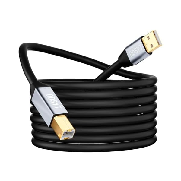 liuliuliu USB 2.0 Printer Cable 6ft, USB-A to USB-B 2.0 Cable with 480 ...