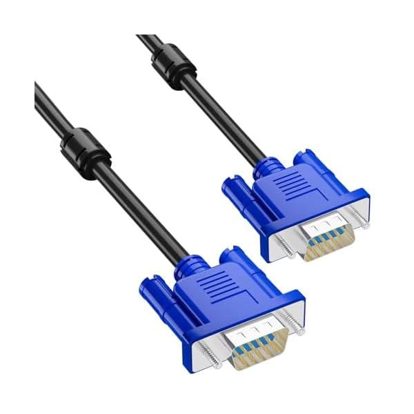 liuliuliu VGA Cable 5ft, Male to Male Monitor Cable with Gold-Plated ...