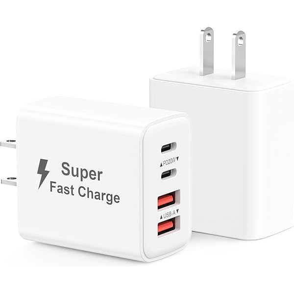 liuliuliuUSB C Charger Block 40W, 2Pack 4-Port Type C Fast Charging ...