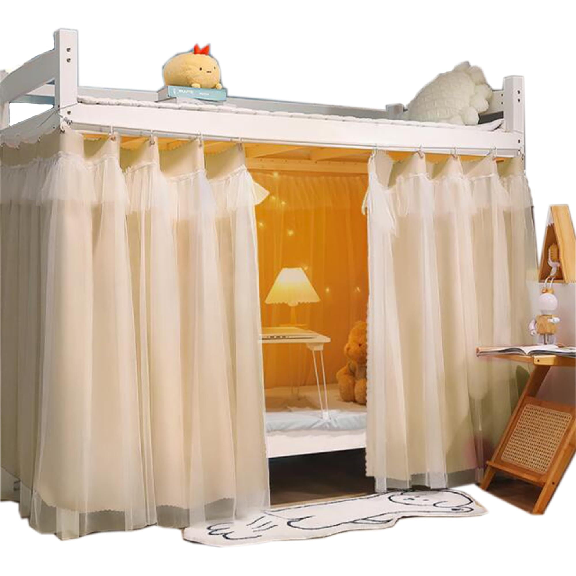 Dorm Home Solid Thicken Bunk Blackout Bed Curtains Cloth Bed Canopy Men ...