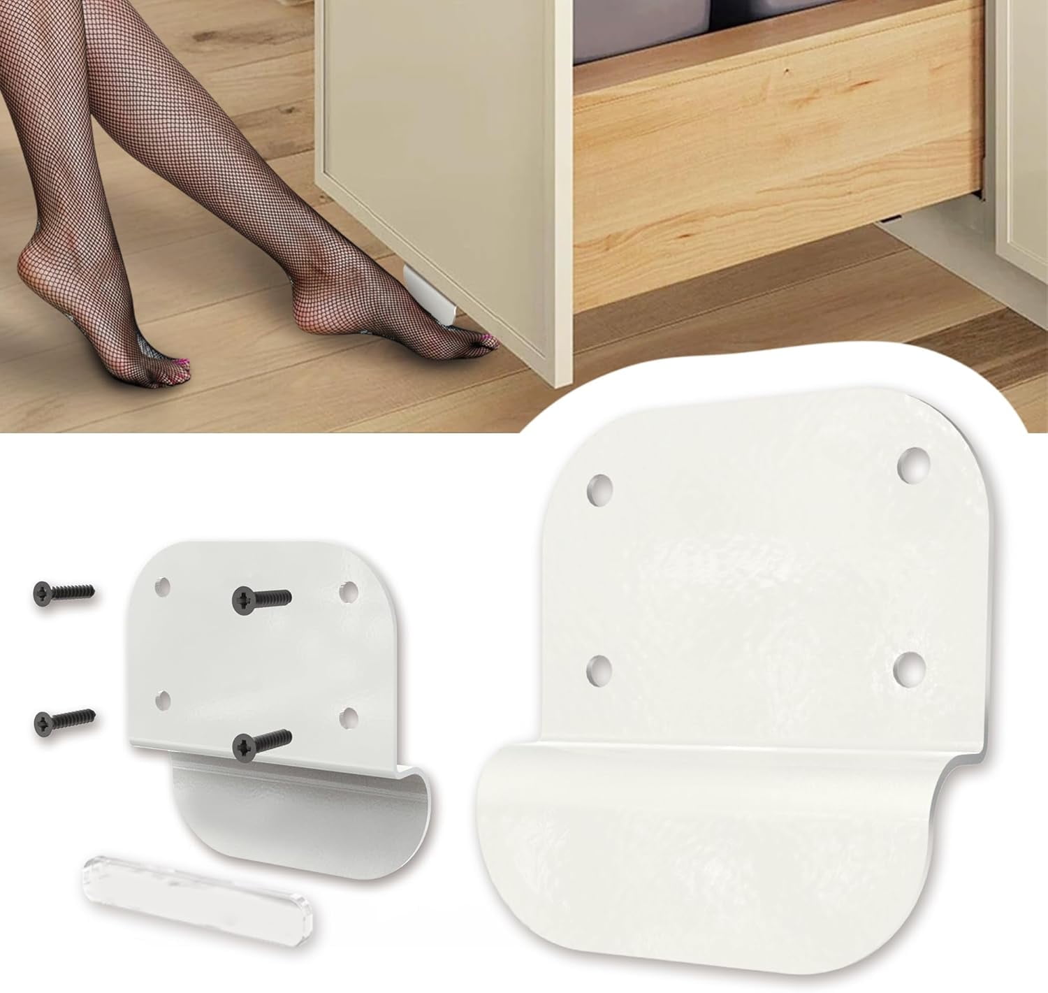 Foot Pull for Trash Cabinet Drawer, Hands Free Trash Can Drawer Foot ...