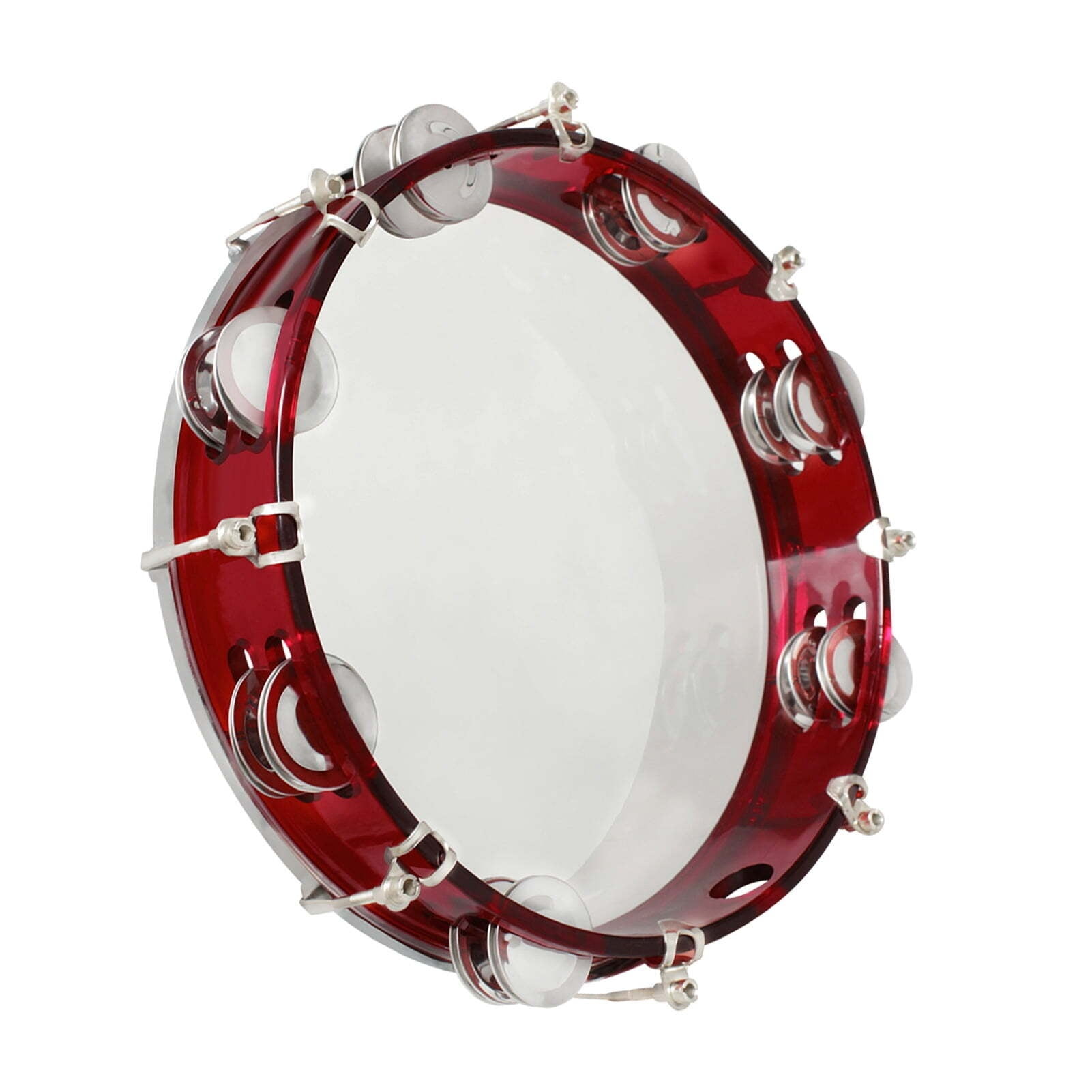 lixiao 10 Inch Hand Held Tambourine Double Row Tambourine Drum Set Percussion Instrument Musical ...
