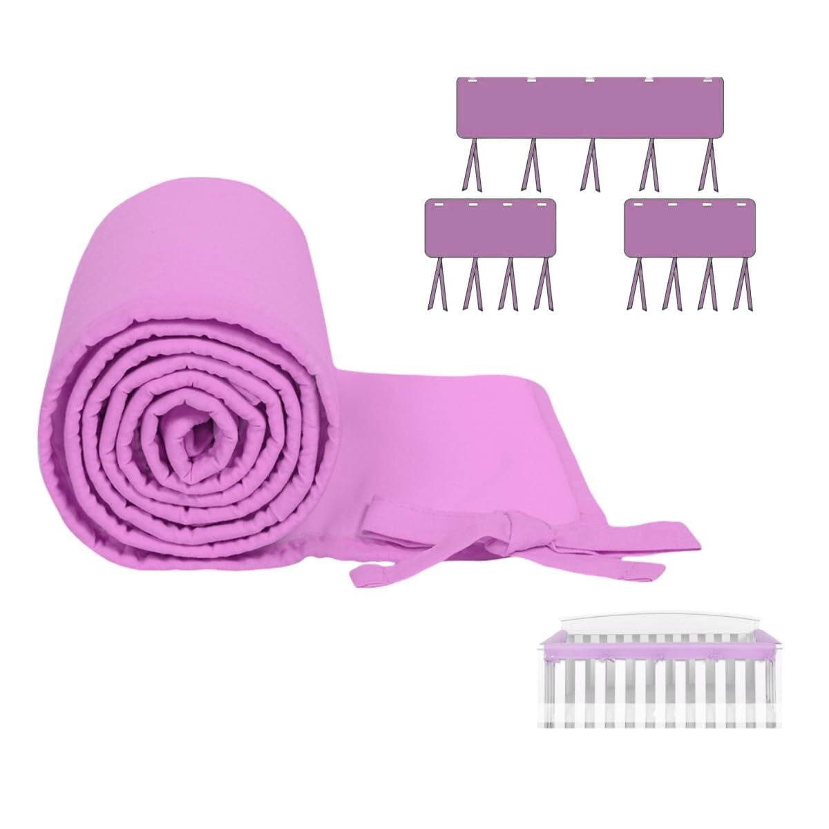 lixiao 3pcs New Teething Edge&Corner Guard Coverage Straps Crib Bite ...