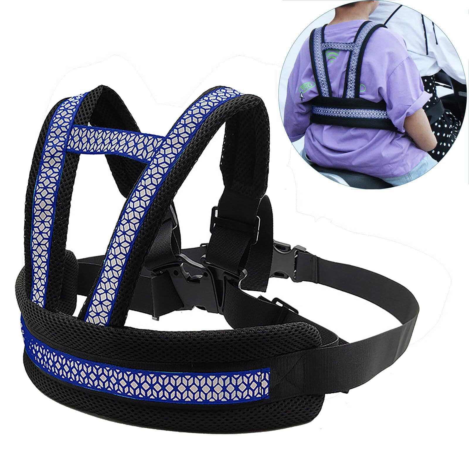lixiao Child Motorcycle Safety Harness for Kids Reflective Anti-Fall ...