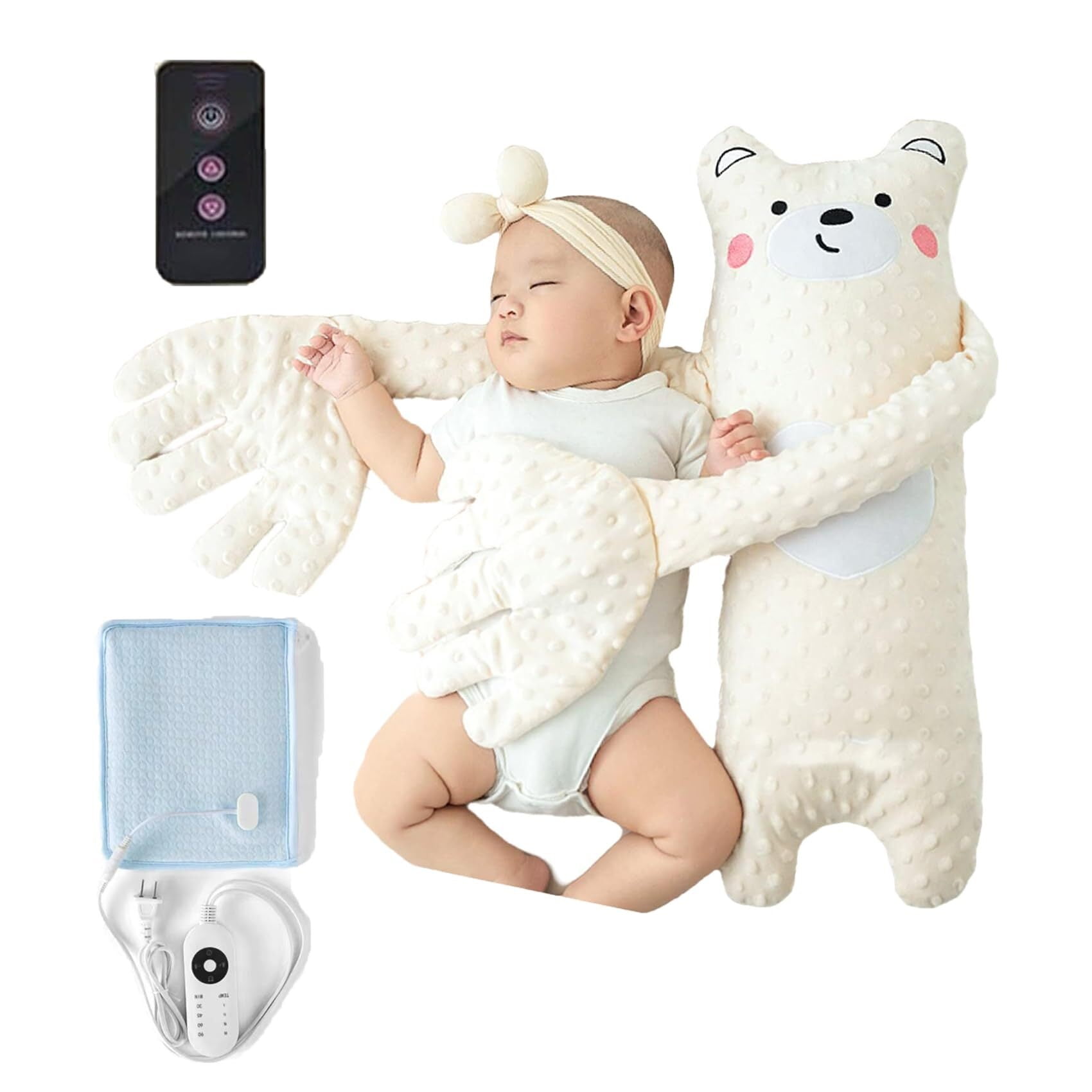 lixiao Choco Bear Baby Patter, Baby Patter for Sleep Choco Bear with Heater (Remote Control ...