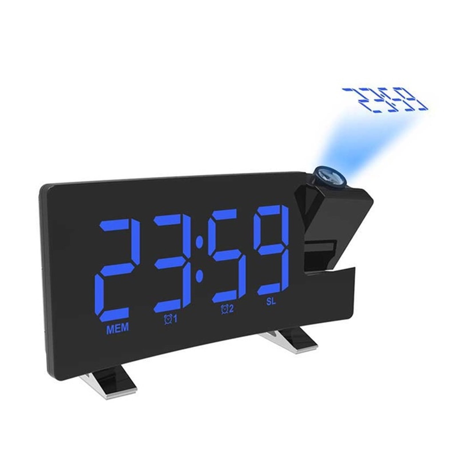 lixiao Radio Clock Digital 8 Inch LED Projector Projection Snooze Alarm ...