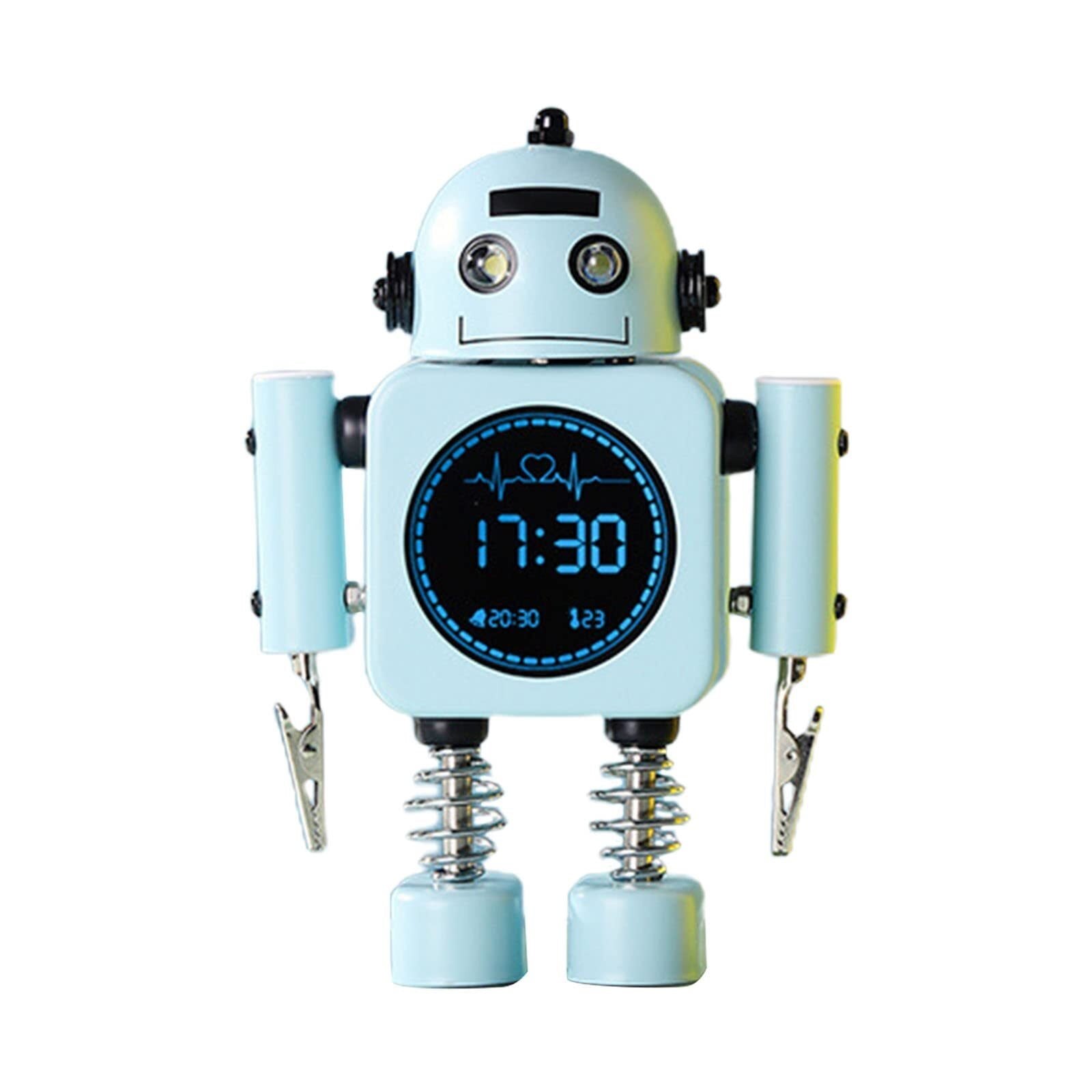 lixiao Robot for Smart Digital Alarm Clock with Snooze Mode Temperature ...