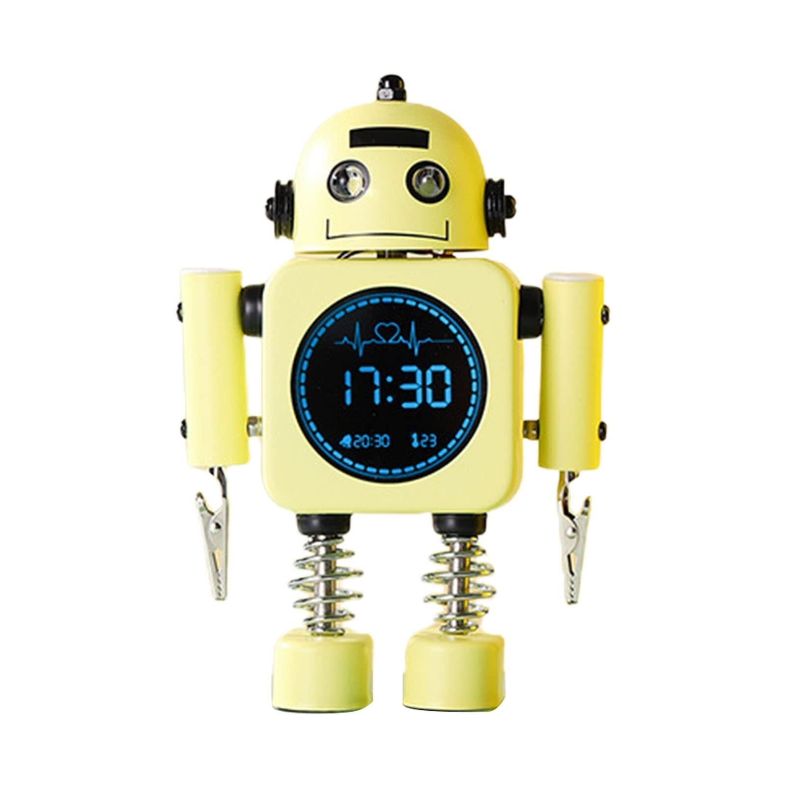 lixiao Robot for Smart Digital Alarm Clock with Snooze Mode Temperature ...
