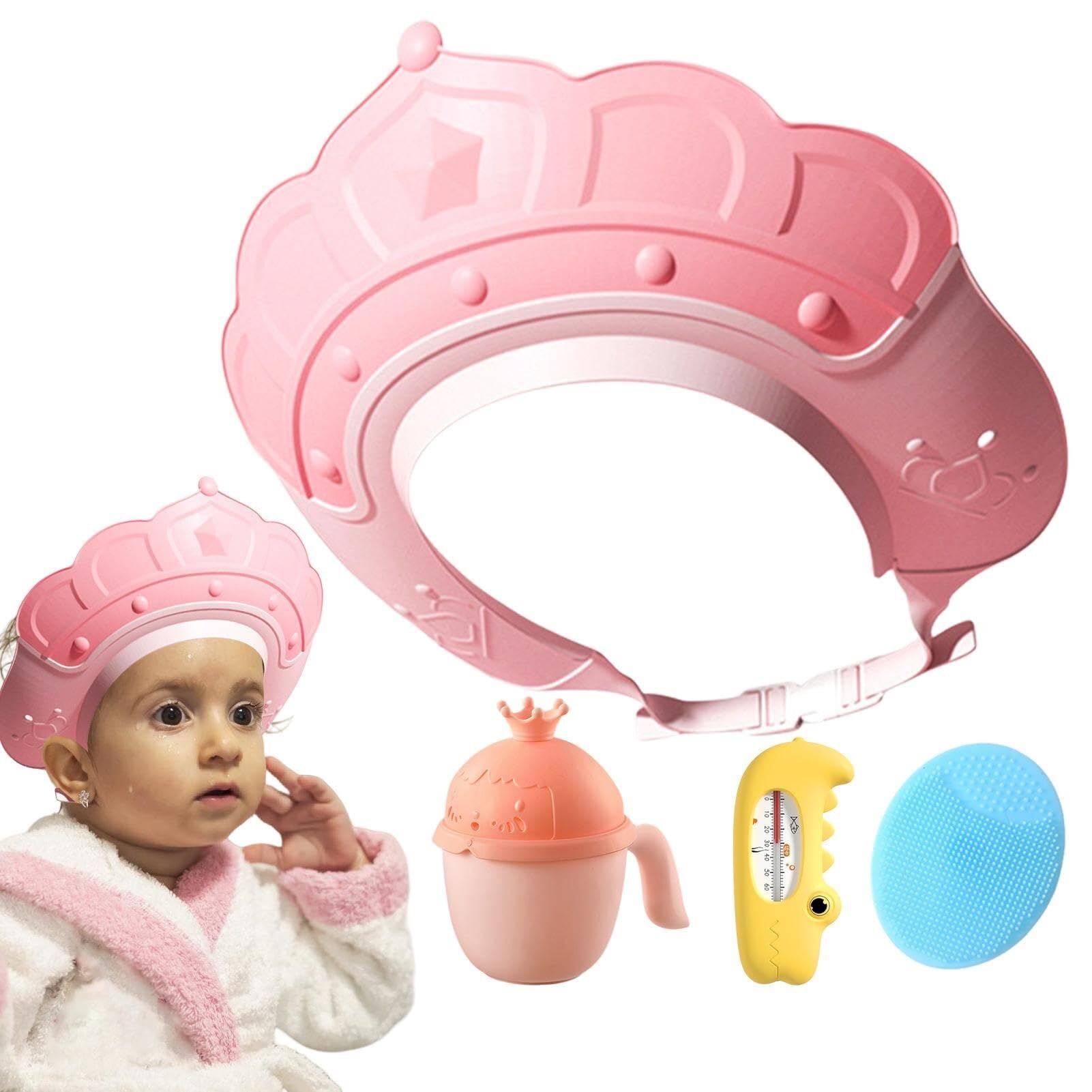 lixiao Shower Hat - Kids Shower Cap Shampoo Shield - Bath Head Cap Visor - Child Shower ...
