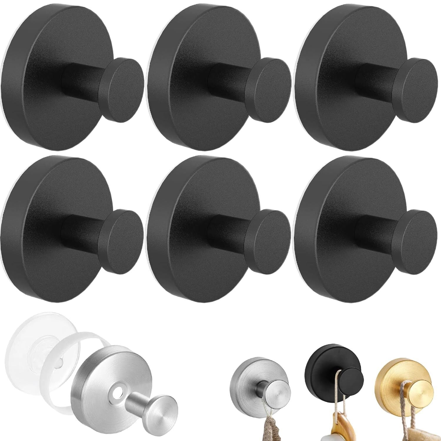 lixiao Suction Cup Hooks for Shower, 2025 Upgraded Suction Cup Hooks ...