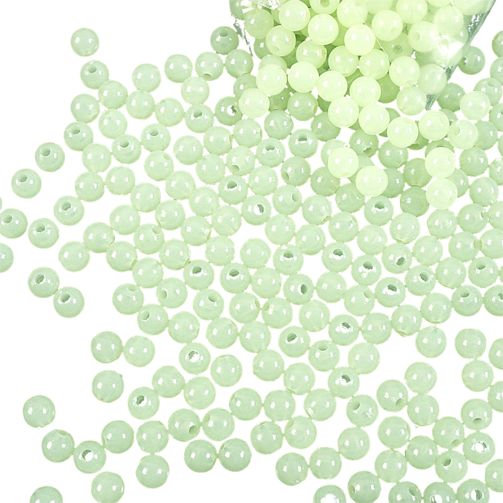 lixuesong 100Pcs Luminously Round Fishing Space Beans Stops Hard ...