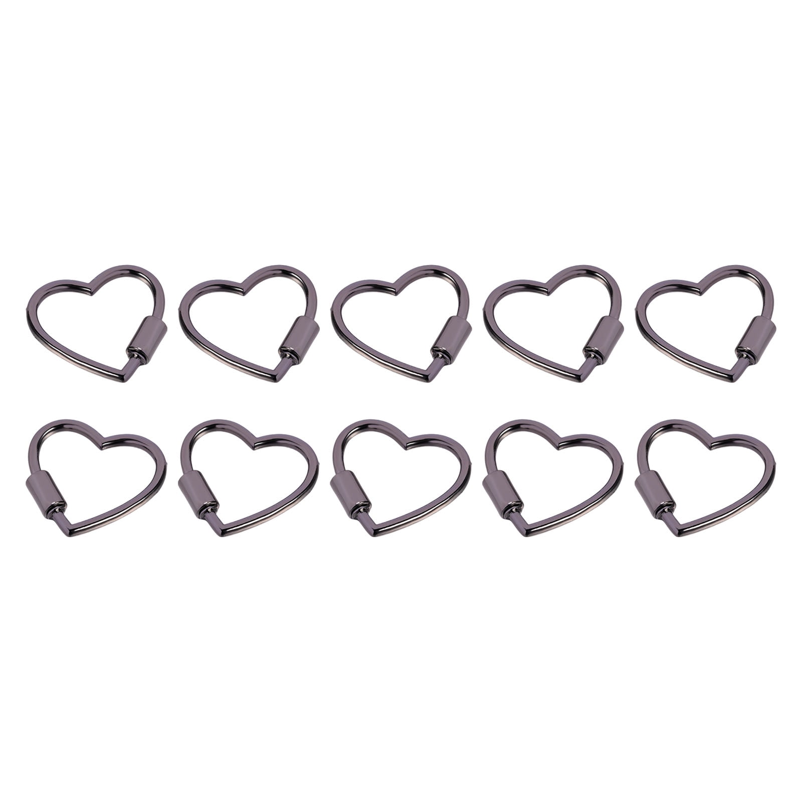 lixuesong 10Pcs Heart Carabiner Keychain Clip for Bag Strap Buckles ...