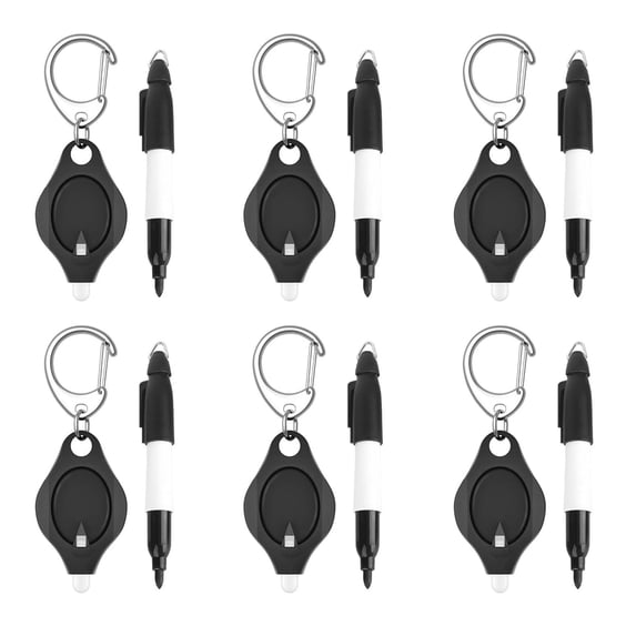 lixuesong 12PCS Portable Keychain Flashlight and Permanent Marker, 12 ...