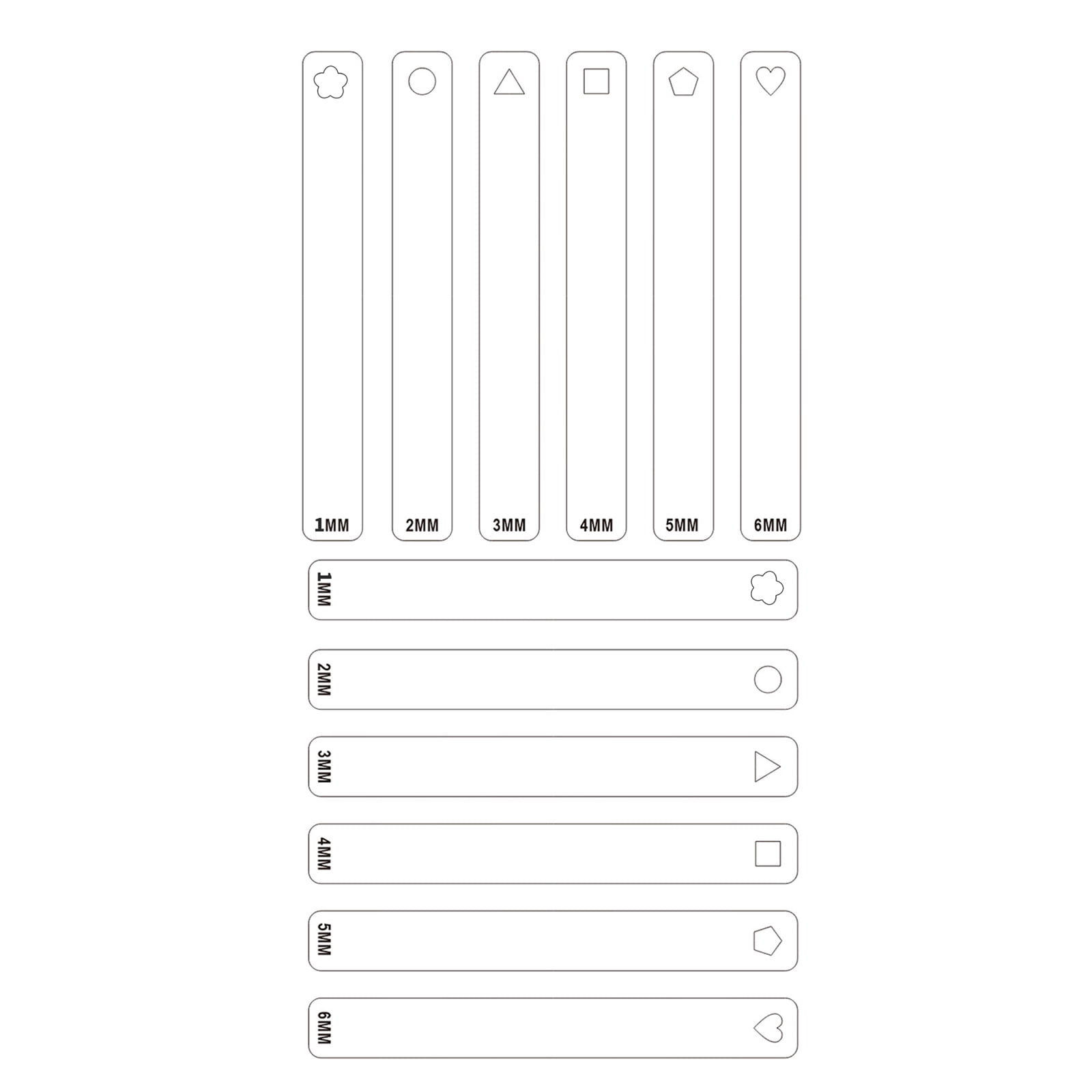 lixuesong 12pcs Stylish Sturdy Acrylic Mudboard Guide Strips for Clay ...